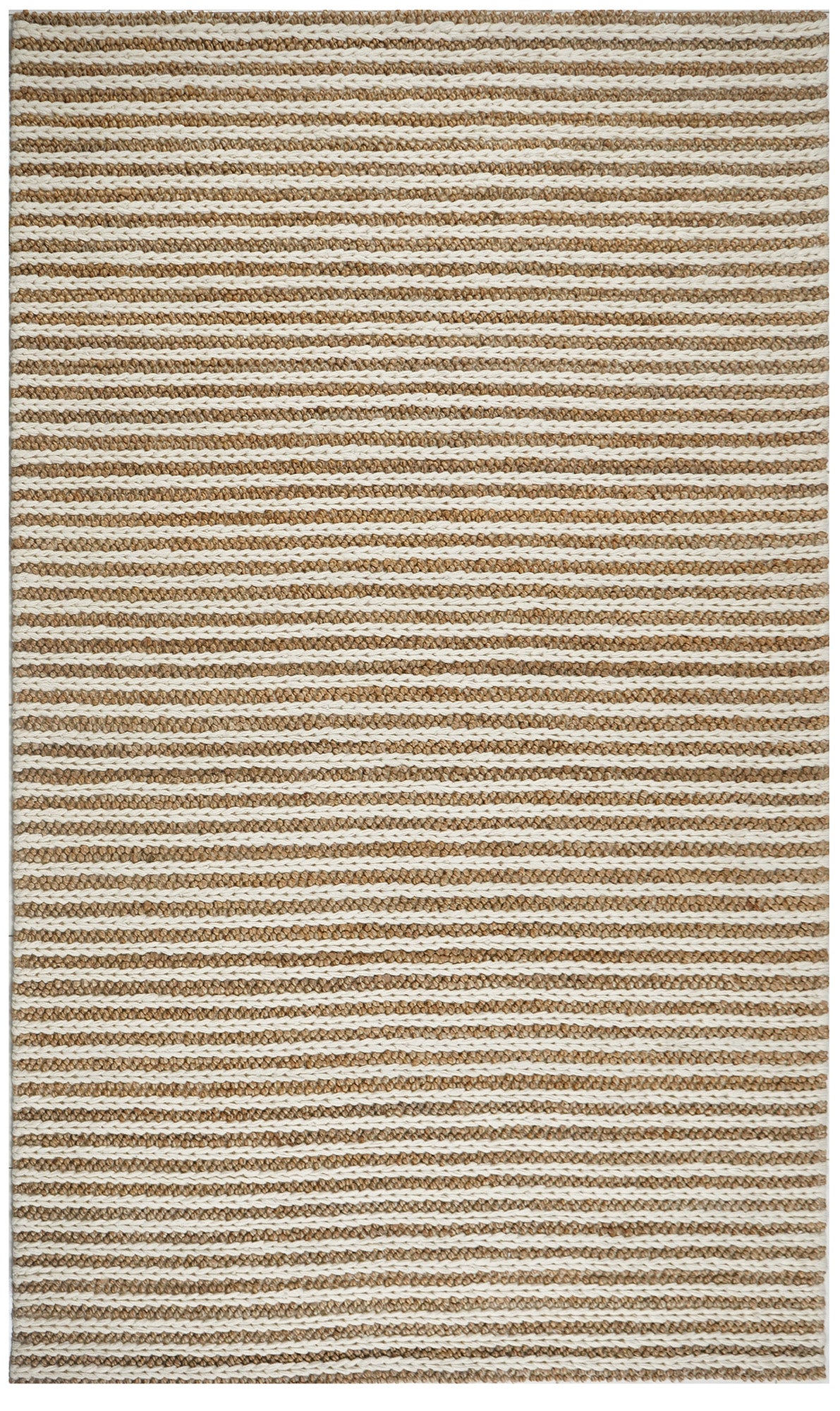 Striped Natural Jute Rug — Modern Designer Rugs