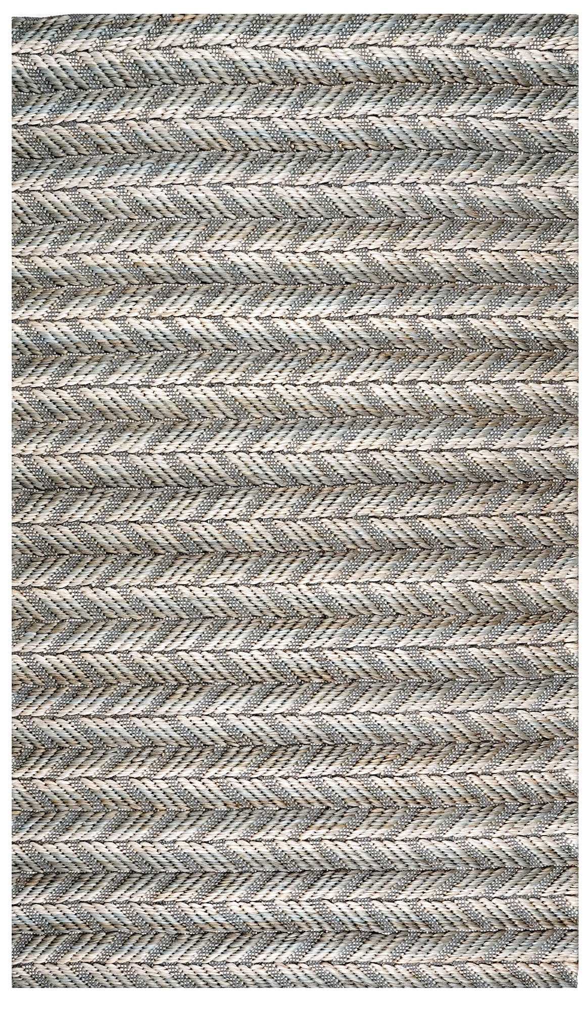 Herringbone Twill Blue Jute Rug — Modern Designer Rugs