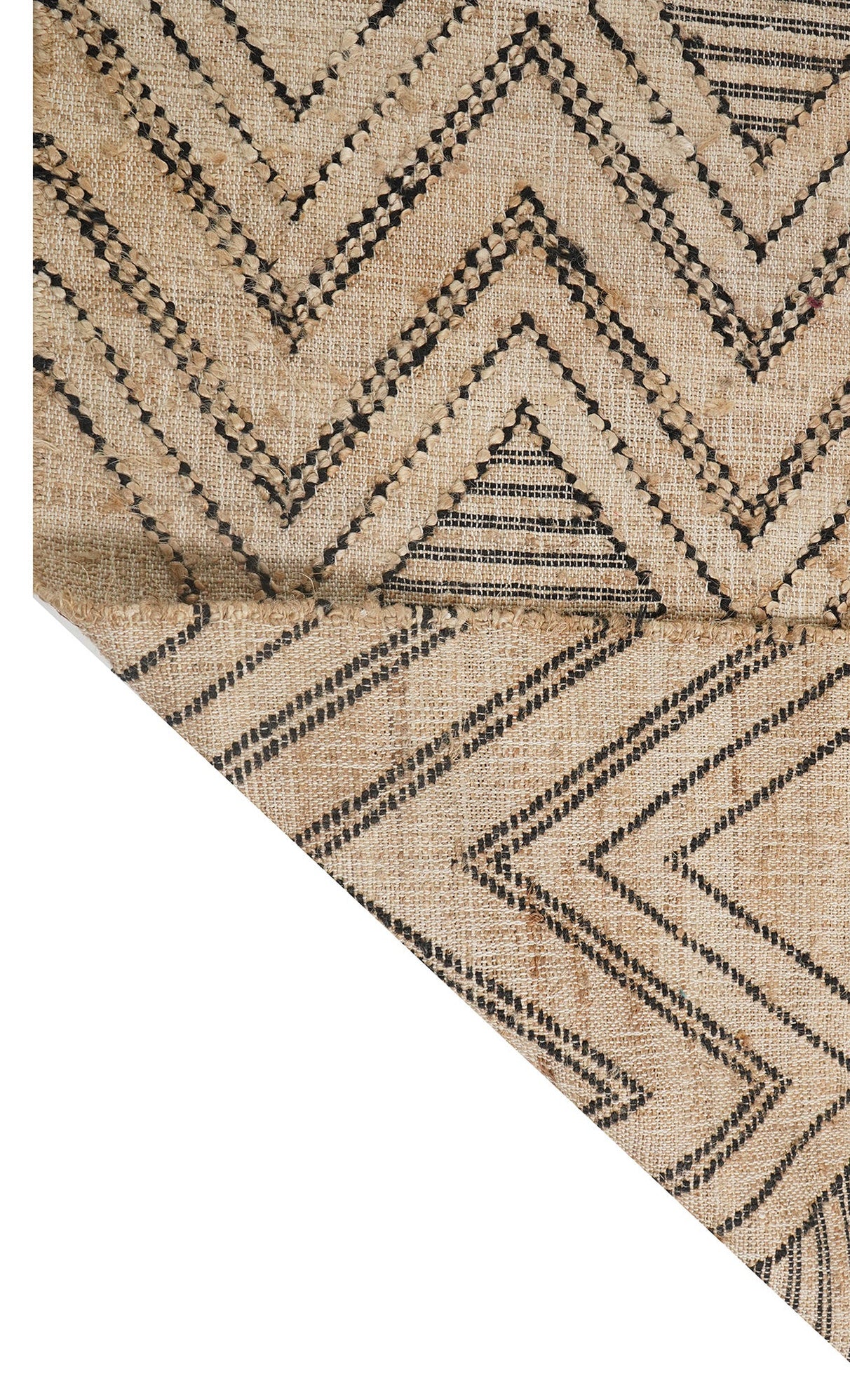 Natural Black Diamond Jute Rug — Modern Designer Rugs