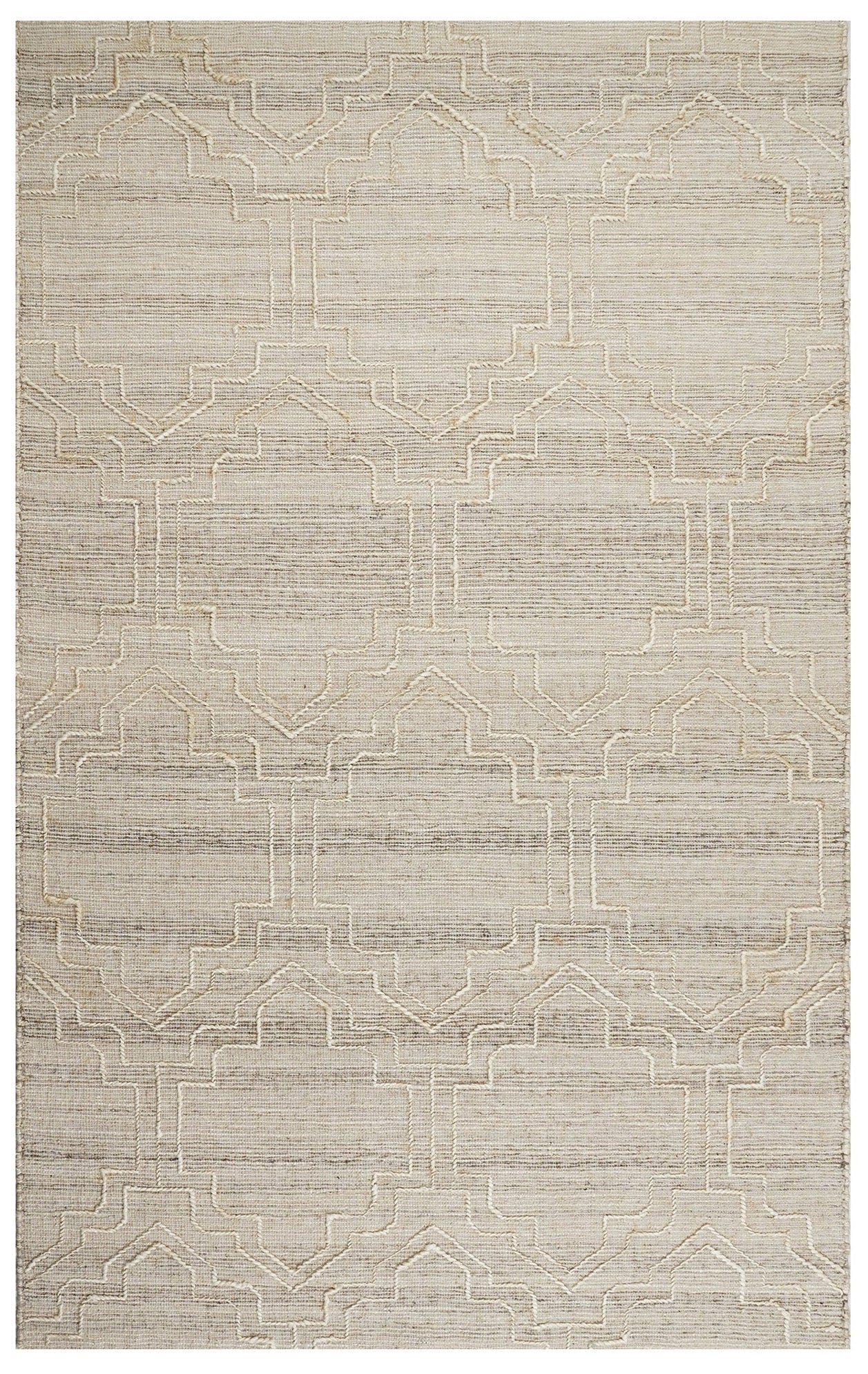 Raised Ornamental Pattern Jute Rug — Modern Designer Rugs