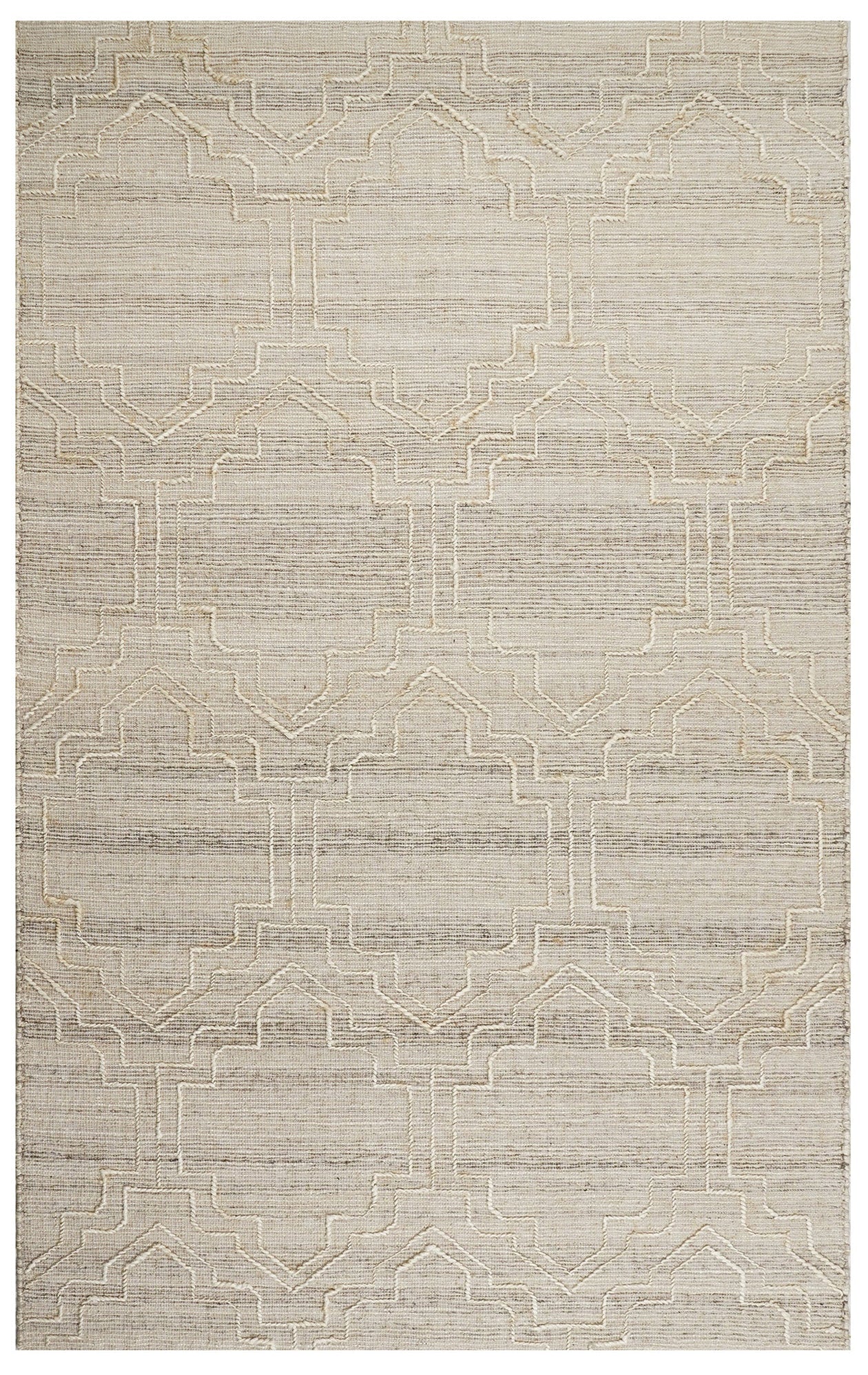 Raised Ornamental Pattern Jute Rug — Modern Designer Rugs