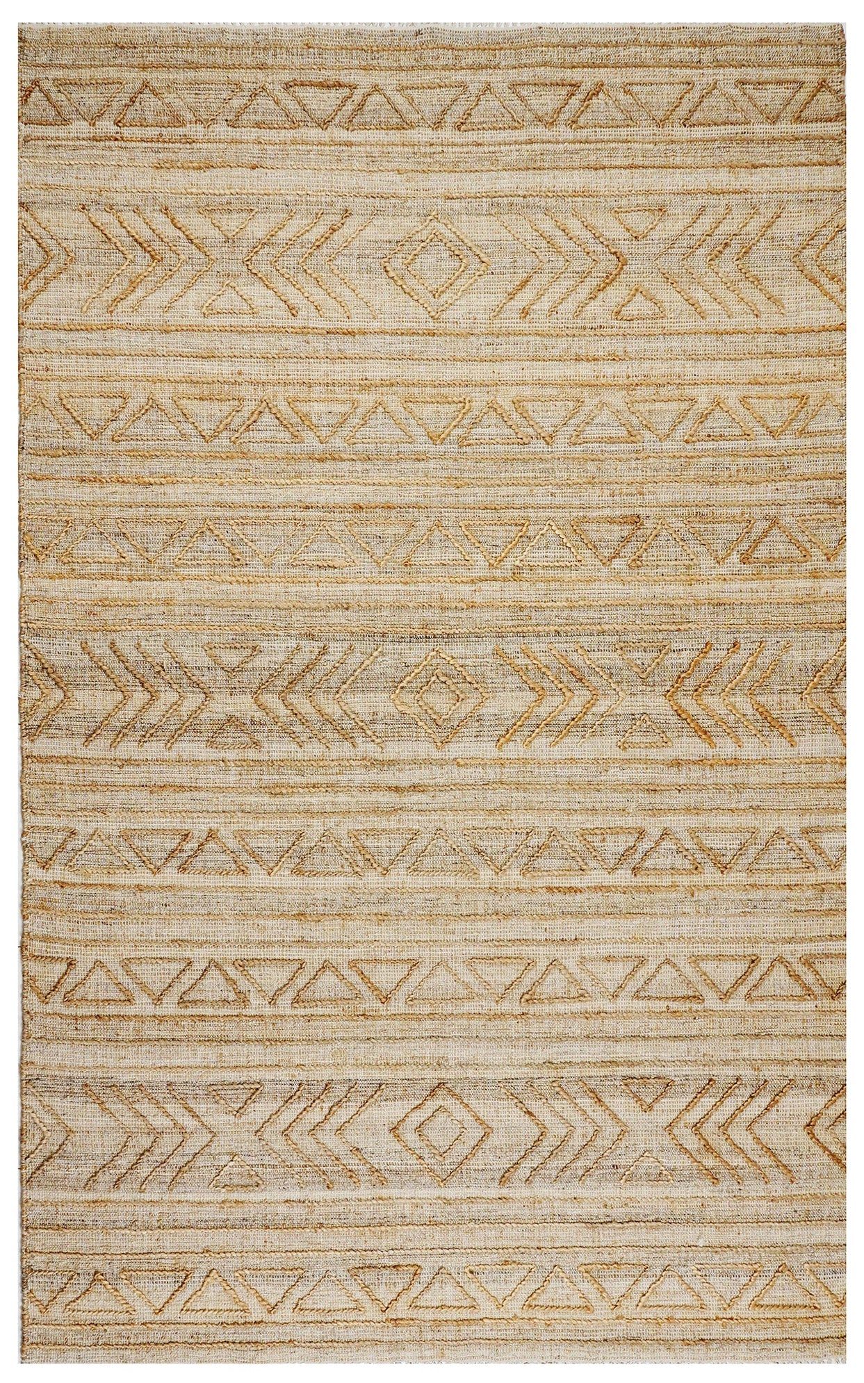 Raised Triangle Pattern Jute Rug — Modern Designer Rugs
