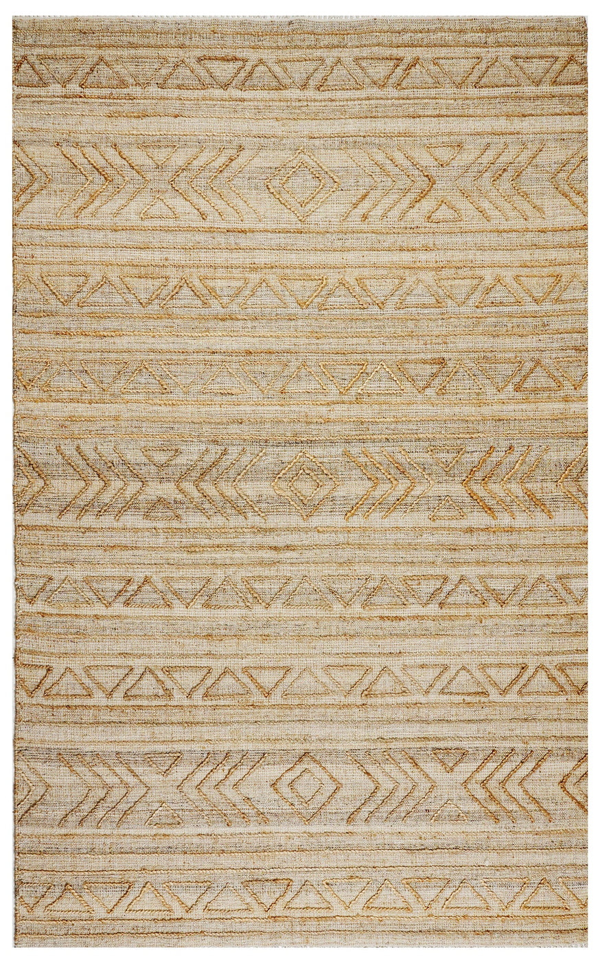 Raised Triangle Pattern Jute Rug — Modern Designer Rugs