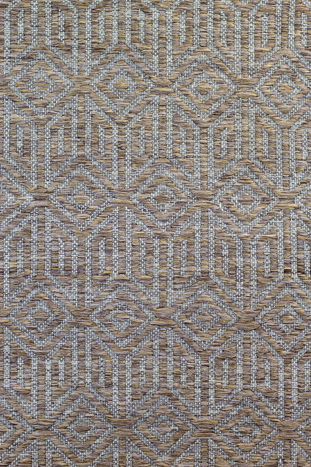 Hand Woven Diamonds and Chevron Outdoor Rug- Camel — Modern Designer Rugs