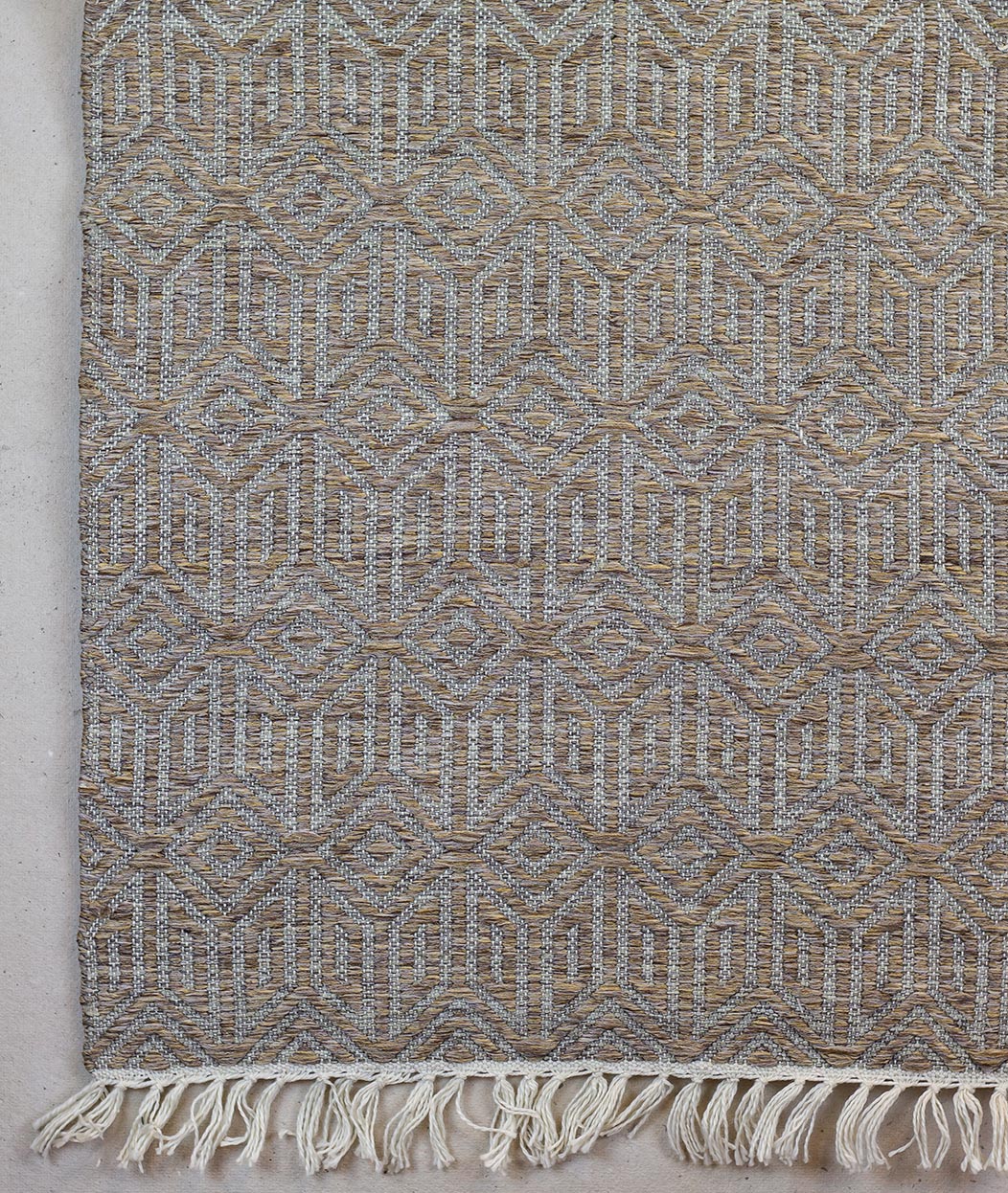 Hand Woven Diamonds and Chevron Outdoor Rug- Camel — Modern Designer Rugs