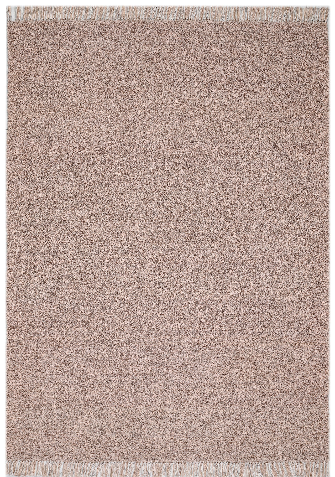 Boucle Outdoor Rug- Light Pink/ White — Modern Designer Rugs