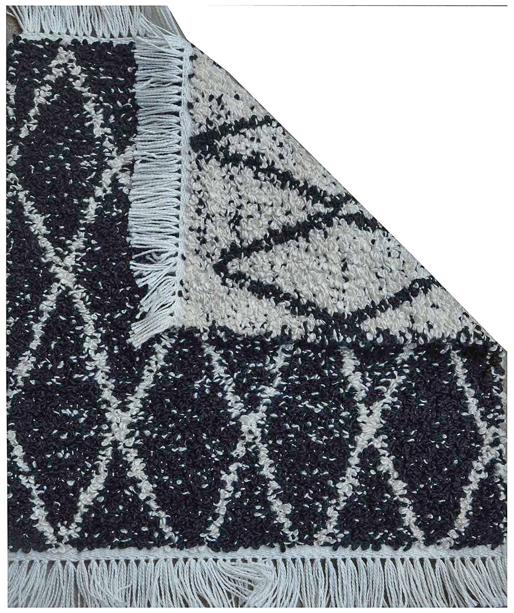 Boucle Diamonds Outdoor Rug- Black/ White — Modern Designer Rugs