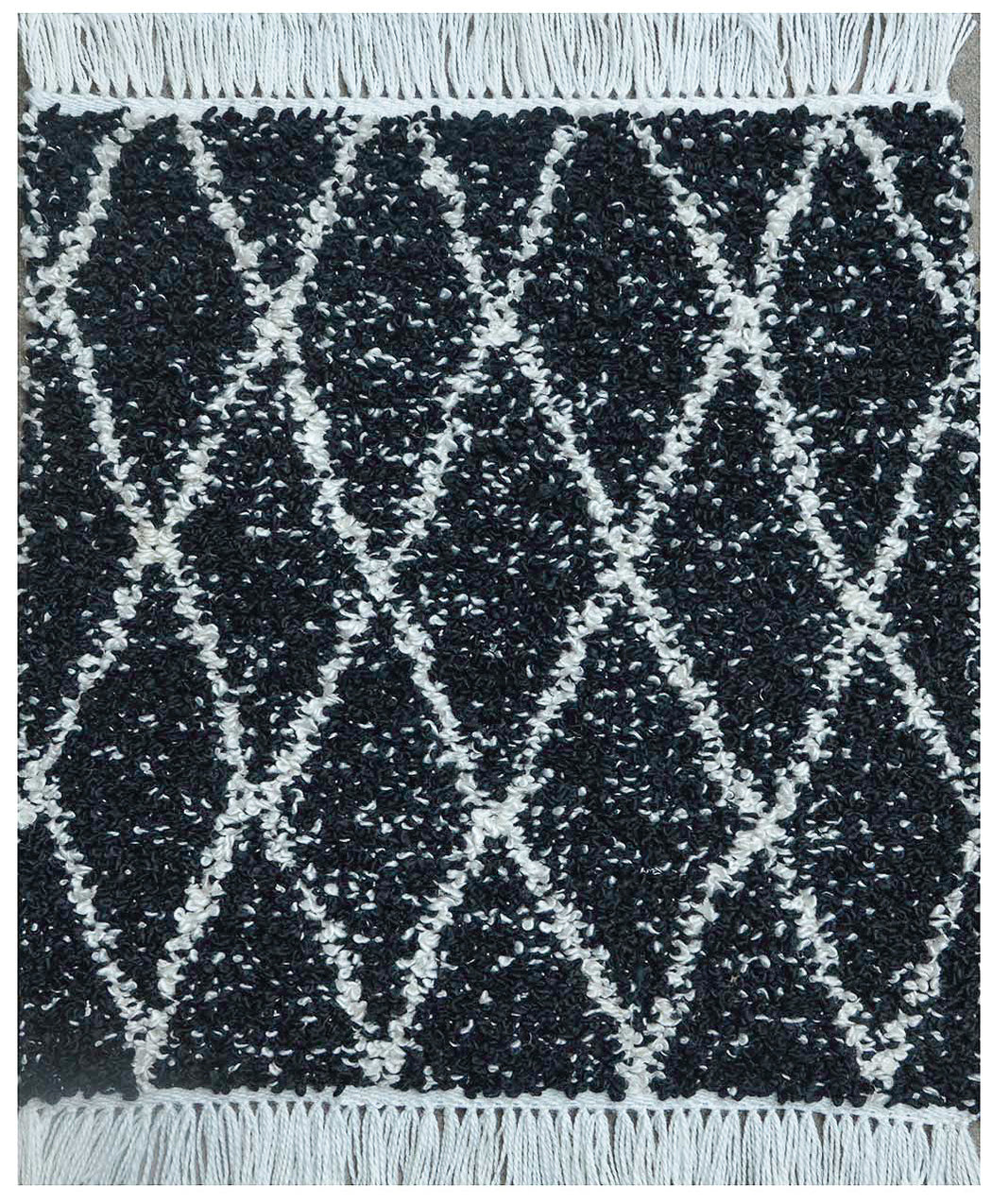 Boucle Diamonds Outdoor Rug- Black/ White — Modern Designer Rugs