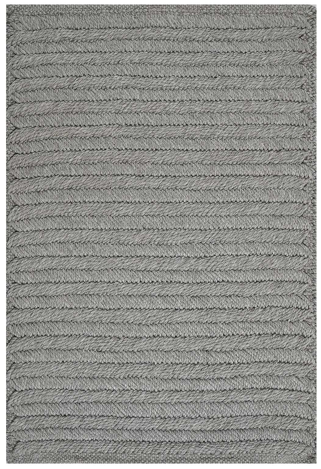 Solid Herringbone Outdoor Rug- Grey — Modern Designer Rugs