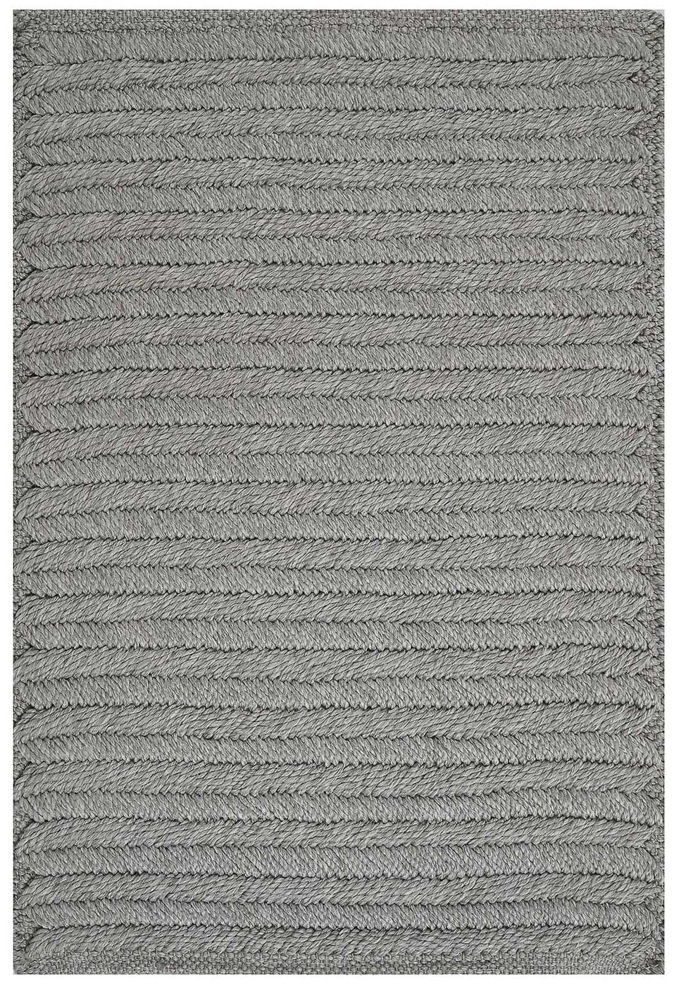 Solid Herringbone Outdoor Rug- Grey — Modern Designer Rugs