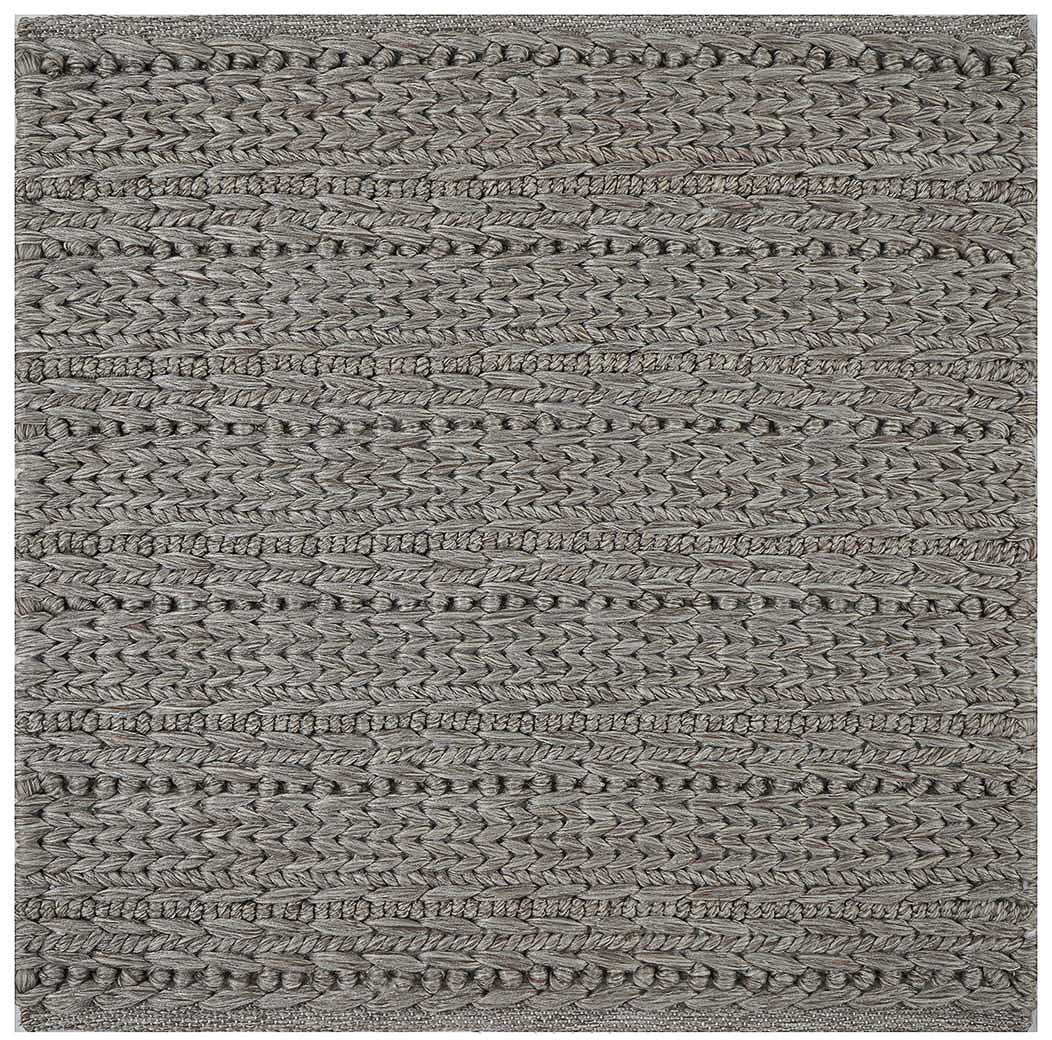 Hand Woven Textured Stripes Outdoor Rug- Light Brown — Modern Designer Rugs