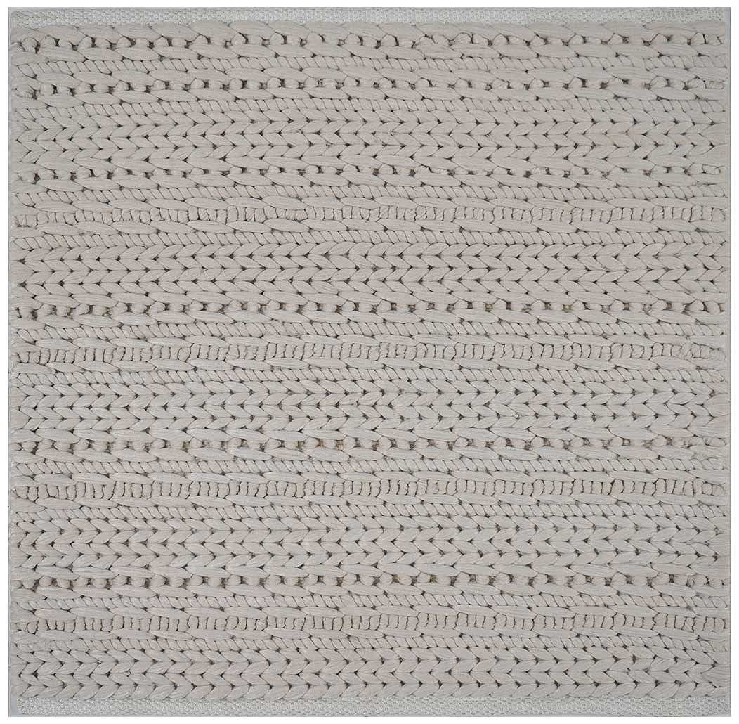 Hand Woven Textured Stripes Outdoor Rug- Cream — Modern Designer Rugs