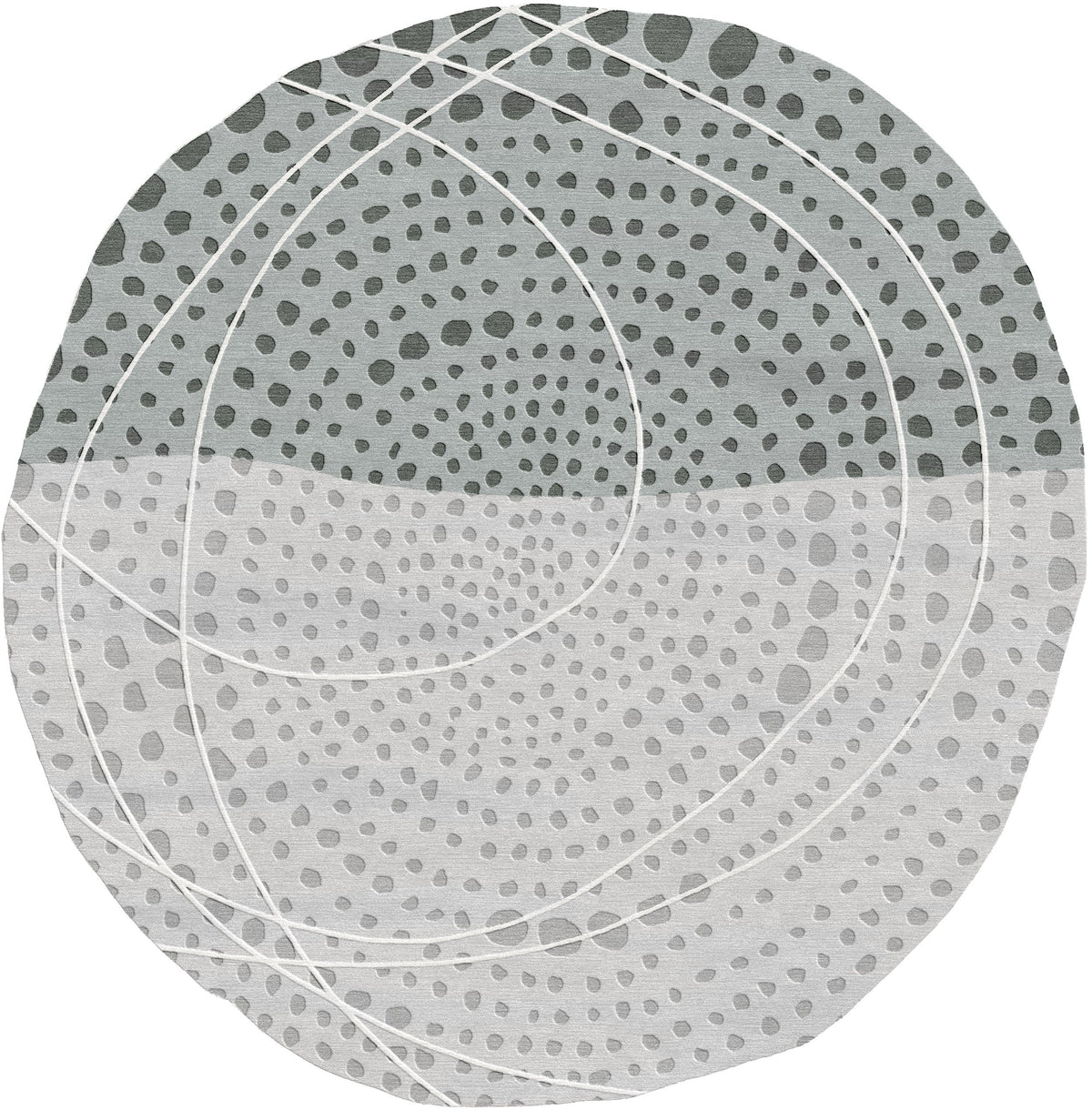 Formations Odd-Shaped Circle Sage/ Gray Area Rug — Modern Designer Rugs