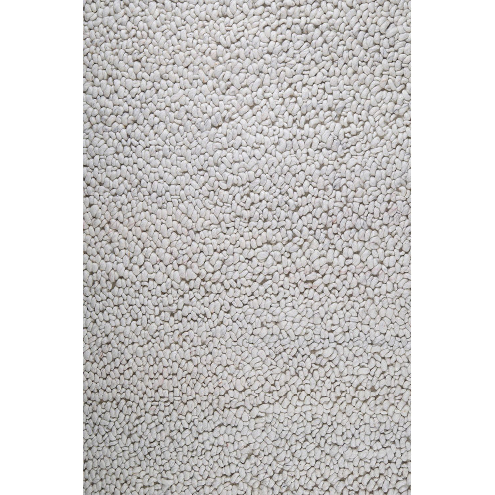 Modern Loom Pearl White Felt Shag Rug — Modern Designer Rugs